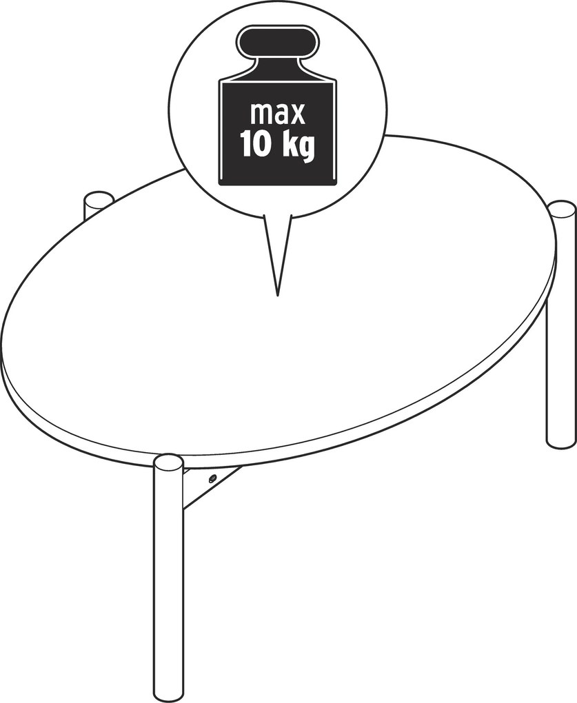 Tchibo - Konferenční stolek - barva: hnědá