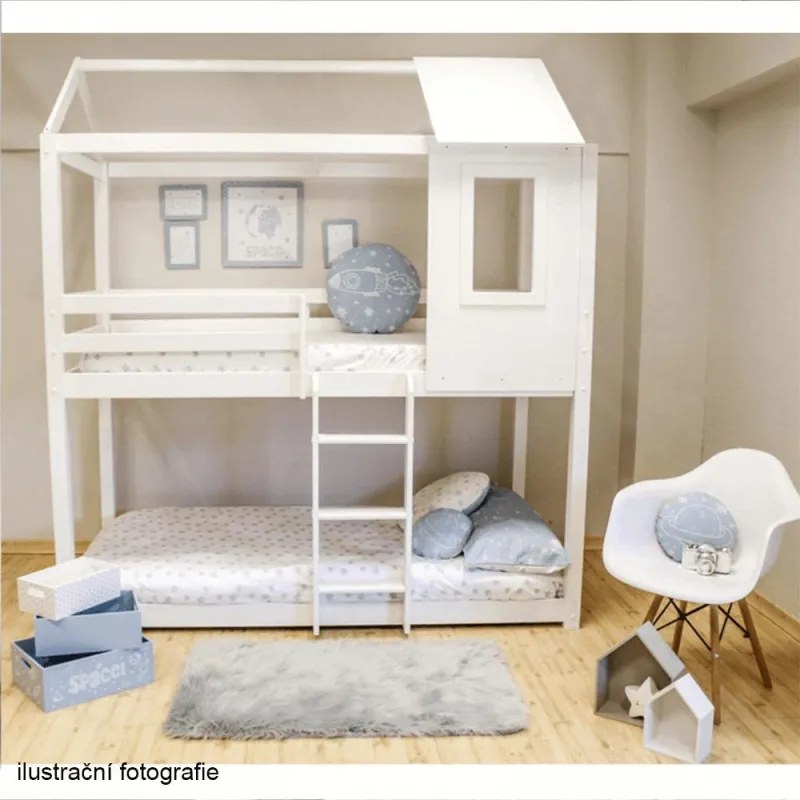 Montessori patrová postel 90x200, bílá, Atrisa Kondela 0000238744