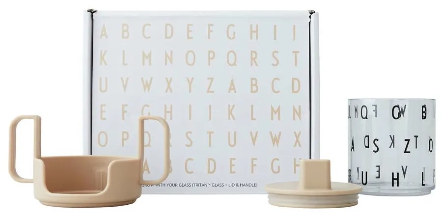 Béžový dětský hrnek Design Letters Grow With Your Cup