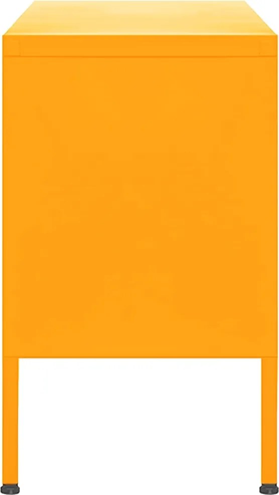 TV skříňka hořčicově žlutá 105 x 35 x 50 cm ocel 336227
