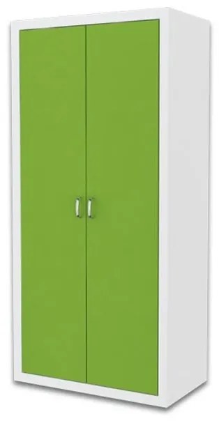 Dětská šatní skříň FILIP, color, bílý/zelený