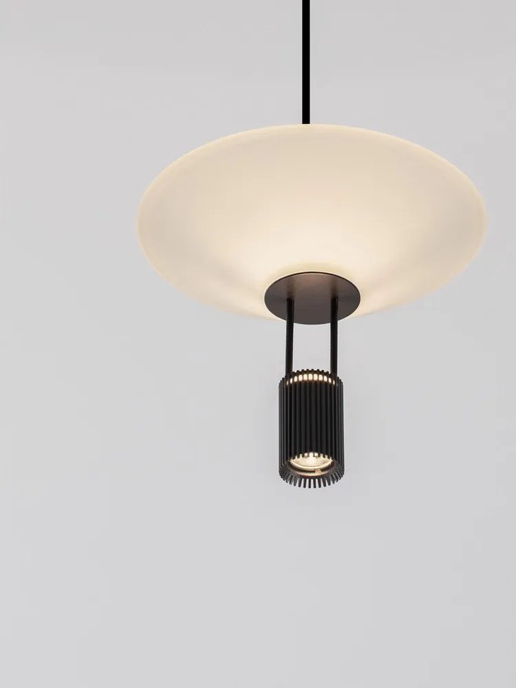 Matně černé hliníkové LED závěsné svítidlo se stínidlem z akrylového skla ø 22 cm Anafi – Nova Luce