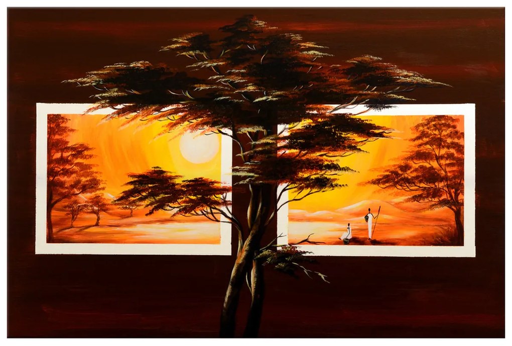 Gario Ručně malovaný obraz Úspěšný lov Rozměry: 70 x 100 cm