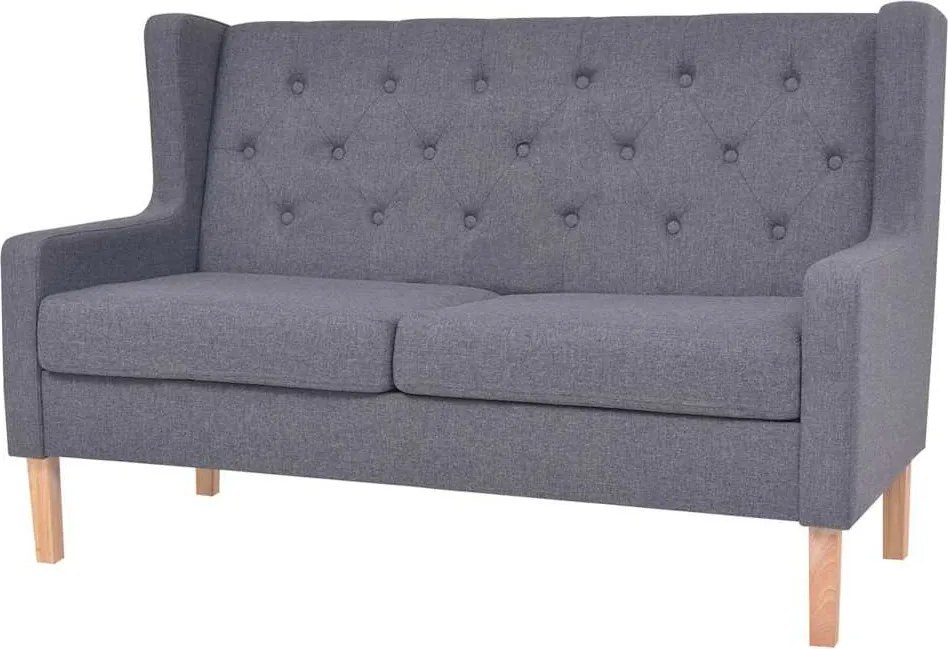 Sedací souprava 2 kusy textil šedá 274934