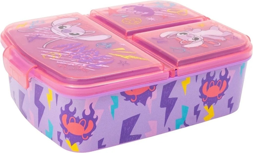 Multibox na svačinu Lilo & Stitch - motiv Angel - se 3 přihrádkami
