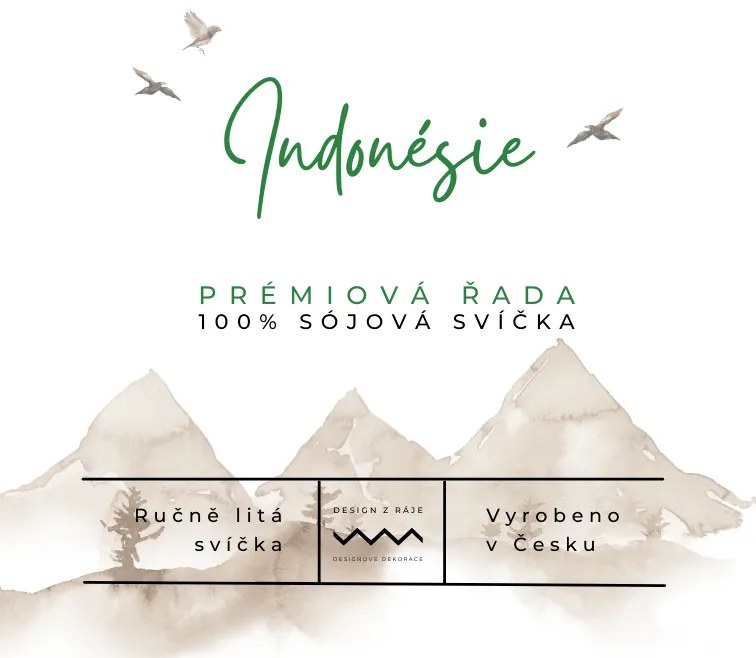 Indonésie, prémiová sójová svíčka 120g (S)