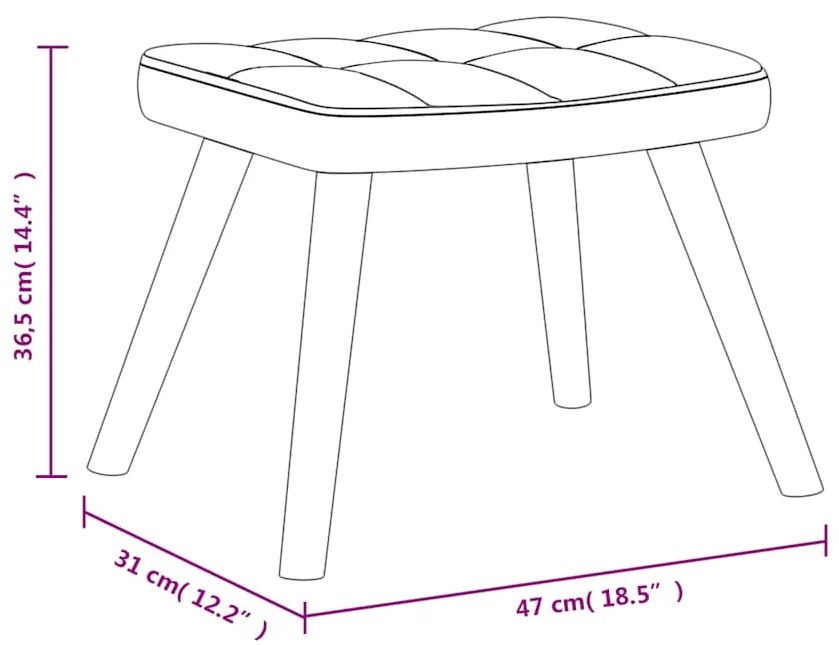 vidaXL Marketos Houpací křeslo se stoličkou hnědé textil