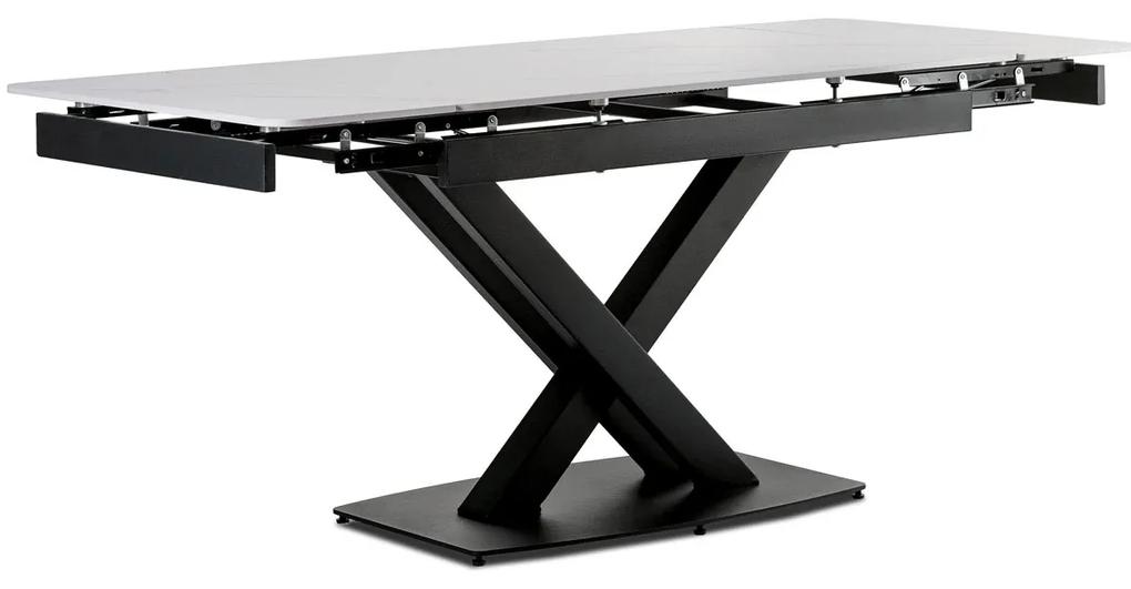 Jídelní stůl Hefin-450m-BK (černá + bílá) (pre 4 až 6 osob). 1042754