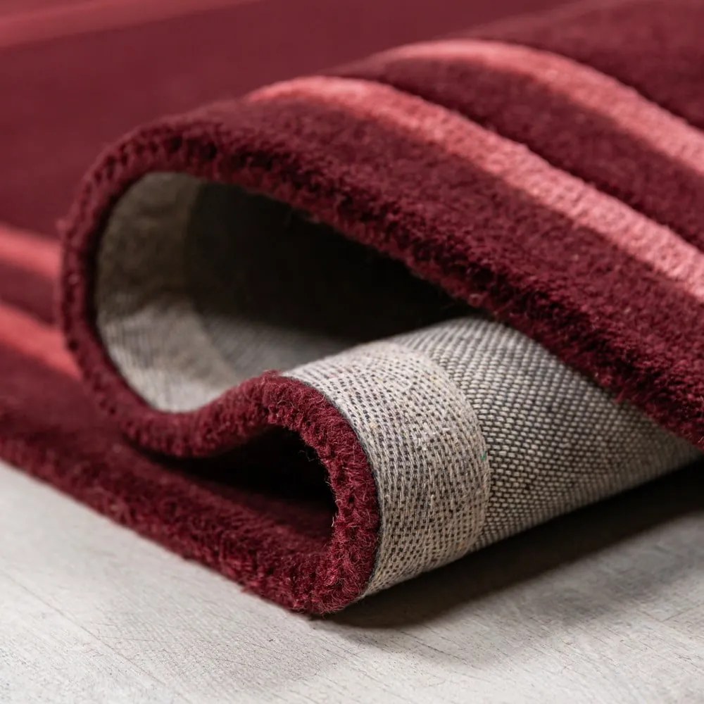 Vínový ručně tkaný vlněný koberec 200x290 cm Gatsby – Flair Rugs