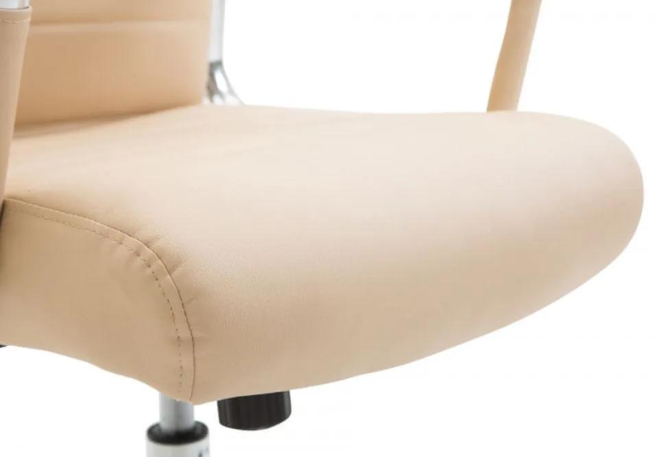Bhm germany Kancelářská židle Kolumbus, syntetická kůže, krémová