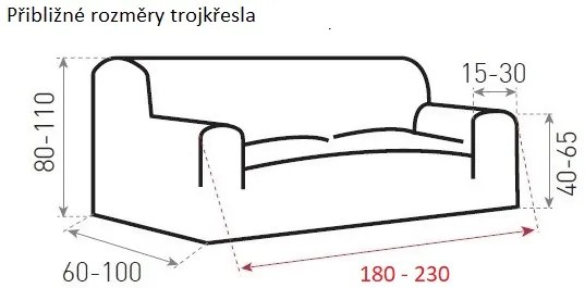 PovlečemeVás Napínací potah na trojkřeslo - modrý