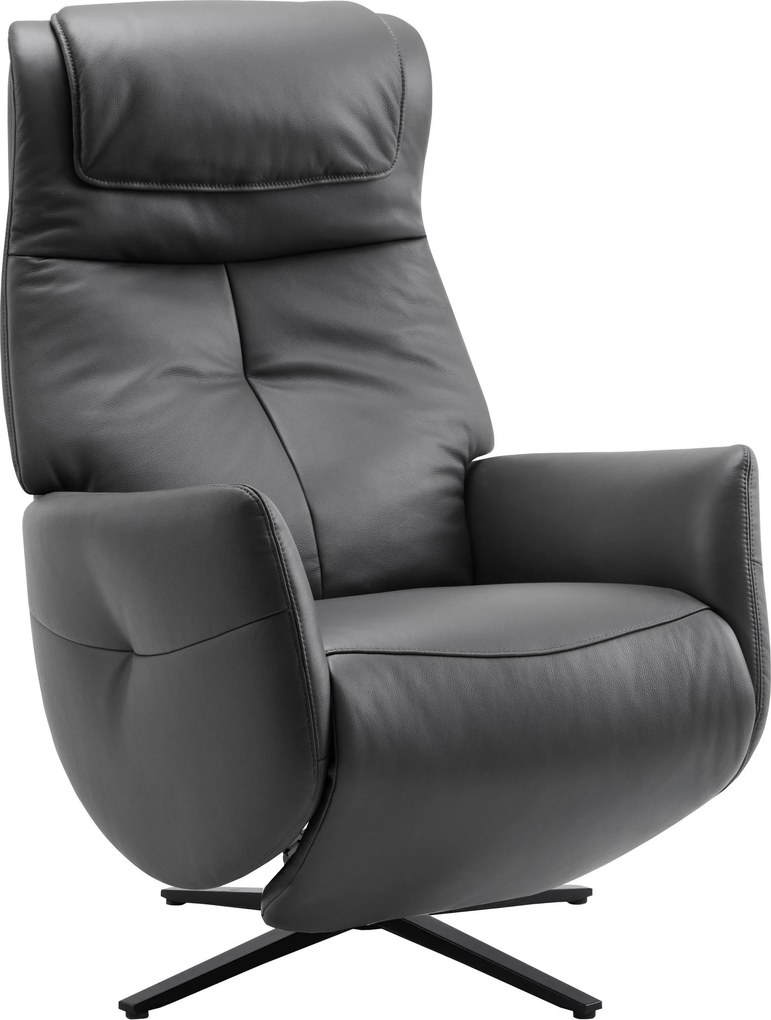 XXXLutz MASÁŽNÍ KŘESLO, kov, textil, kůže, tmavě šedá Xora - Masážní křesla - 000788008101