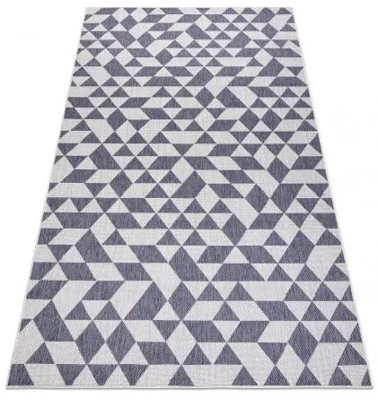 Koberec SISAL SION Geometrický, Trojúhelníky 22373 ploché tkaní ecru