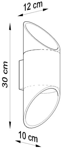 Sollux SL.0114 - Nástěnné svítidlo PENNE 30 1xG9/40W/230V černá