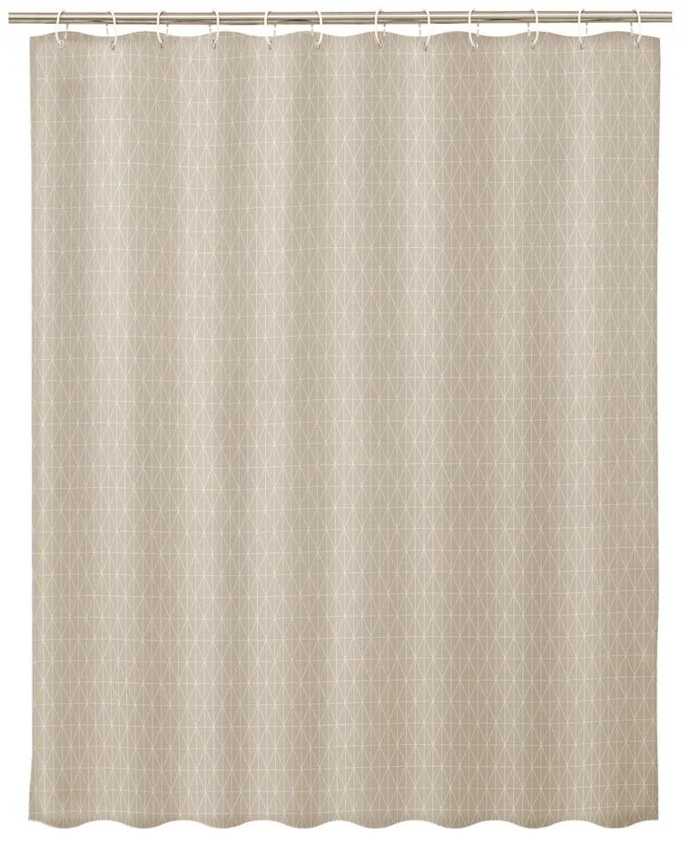Béžový sprchový závěs Unimasa Sense, 180 x 200 cm