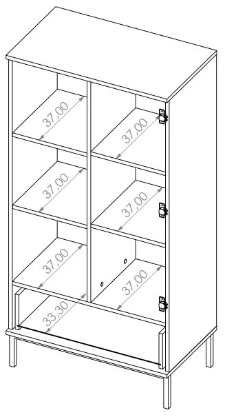 Gib Meble Komoda R70 PULA Gib 70/140/41 barevné provedení: tmavě modrá