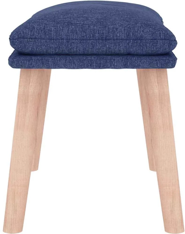 Podnožka modrá 45 x 29,5 x 35 cm textil 341428