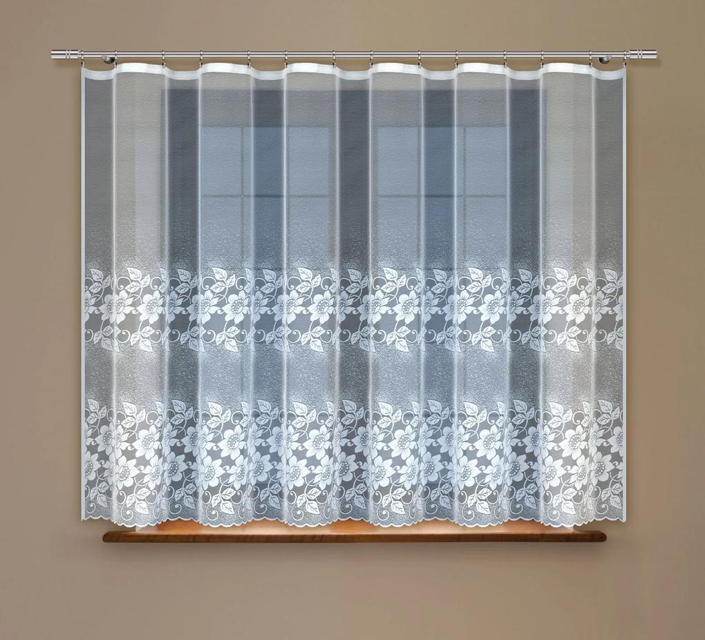 Dekorační žakárová záclona s řasící páskou HIPSUT 160 bílá 300x160 cm MyBestHome