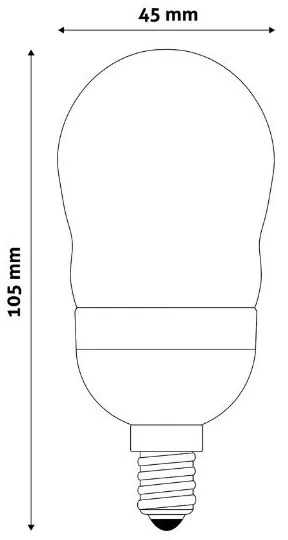 Prémiová LED žárovka E14 6W 570lm B45, studená, ekv. 45W, 3 roky