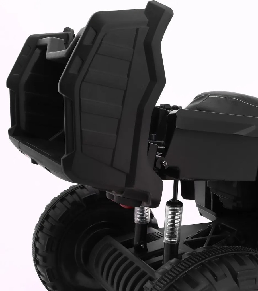 Ramiz Dětská čtyřkolka XL ATV 2,4 GHz na baterie černo-zelená na dálkové ovládání + pohon 4x4 + nosič zavazadel + pomalý start + EVA + LED a zvuky
