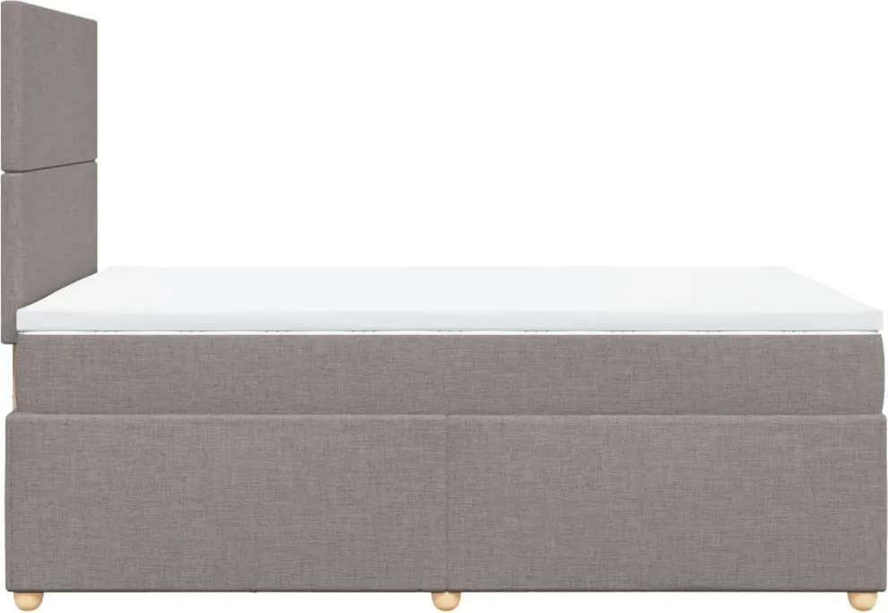 Box spring postel s matrací taupe 120x200 cm textil 3293544