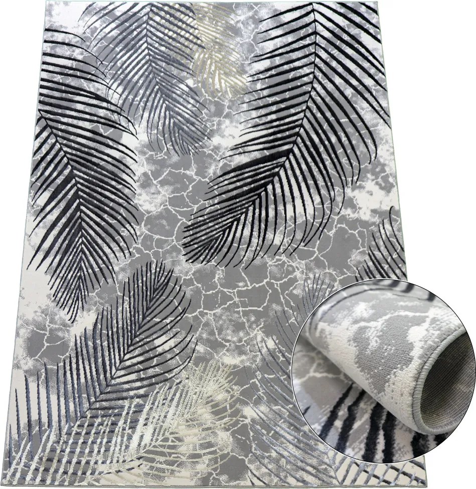 BE Koberec Esprit 3610 GREY - šedý obdélníkový Rozměr: 60x100 cm