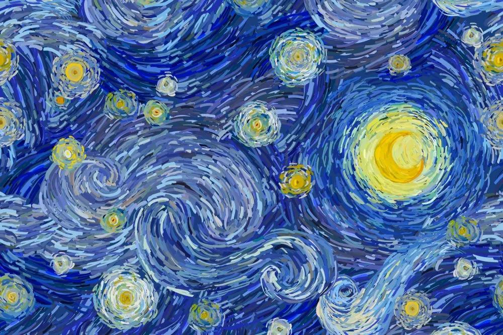 Obraz Hvězdná Noc Ve Stylu Vincenta Van Gogha Nedostatek Nedostatek Plátno Canvas 90x60
