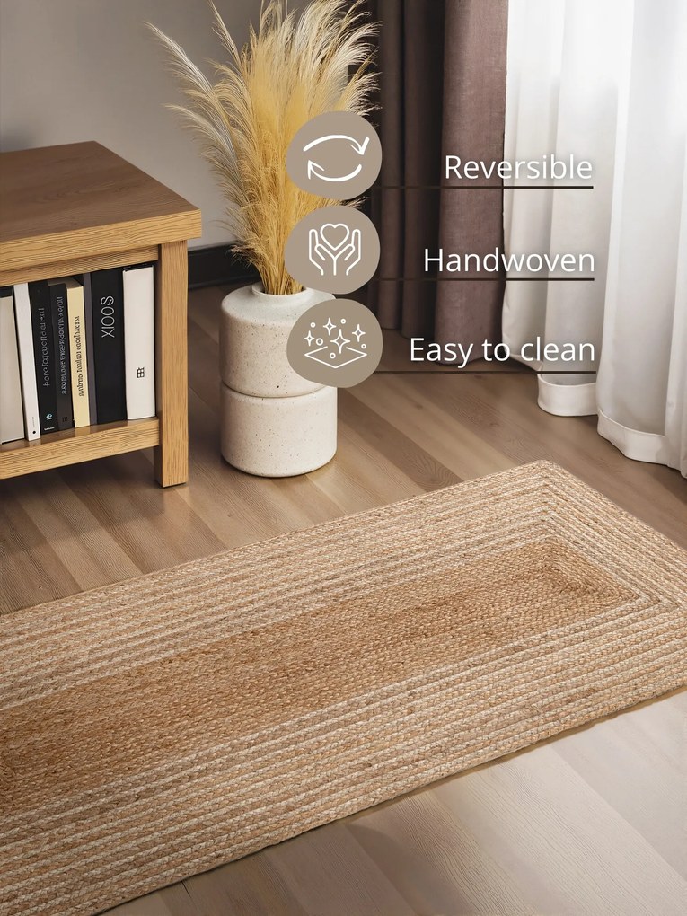 Hanse Home, Běhoun Juno 106328 White Gold, 80x300, béžová, chodba / předsíň