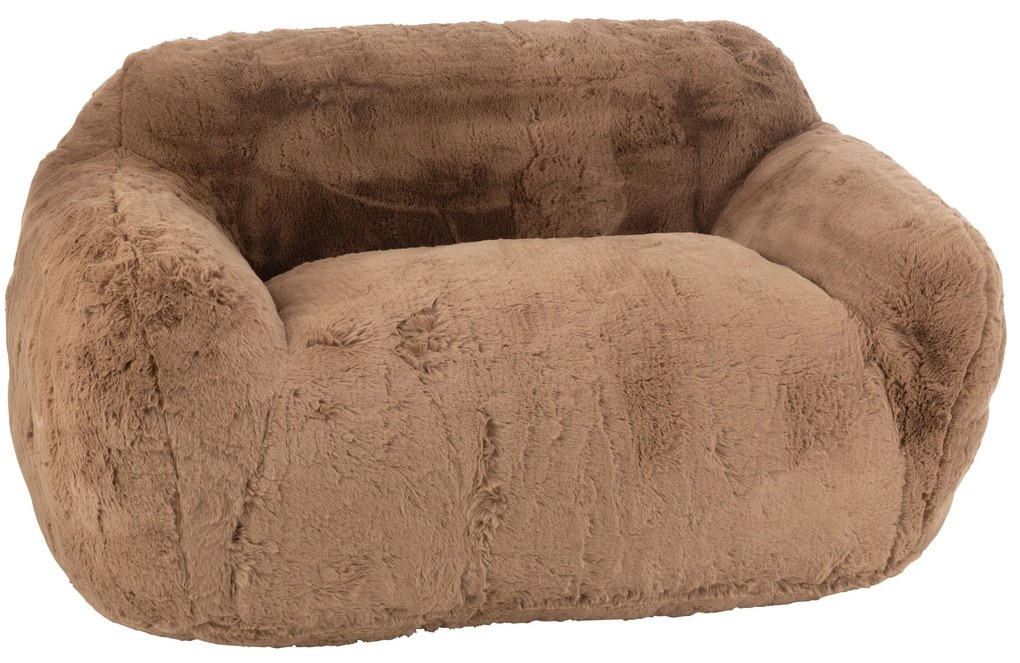 Taupe plyšová pohovka Cuttie - 152*110*81 cm