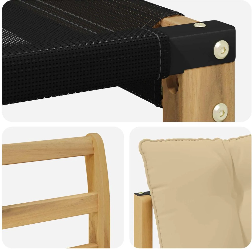 Venkovní pohovková souprava 5 ks Bílá a béžová 3389479