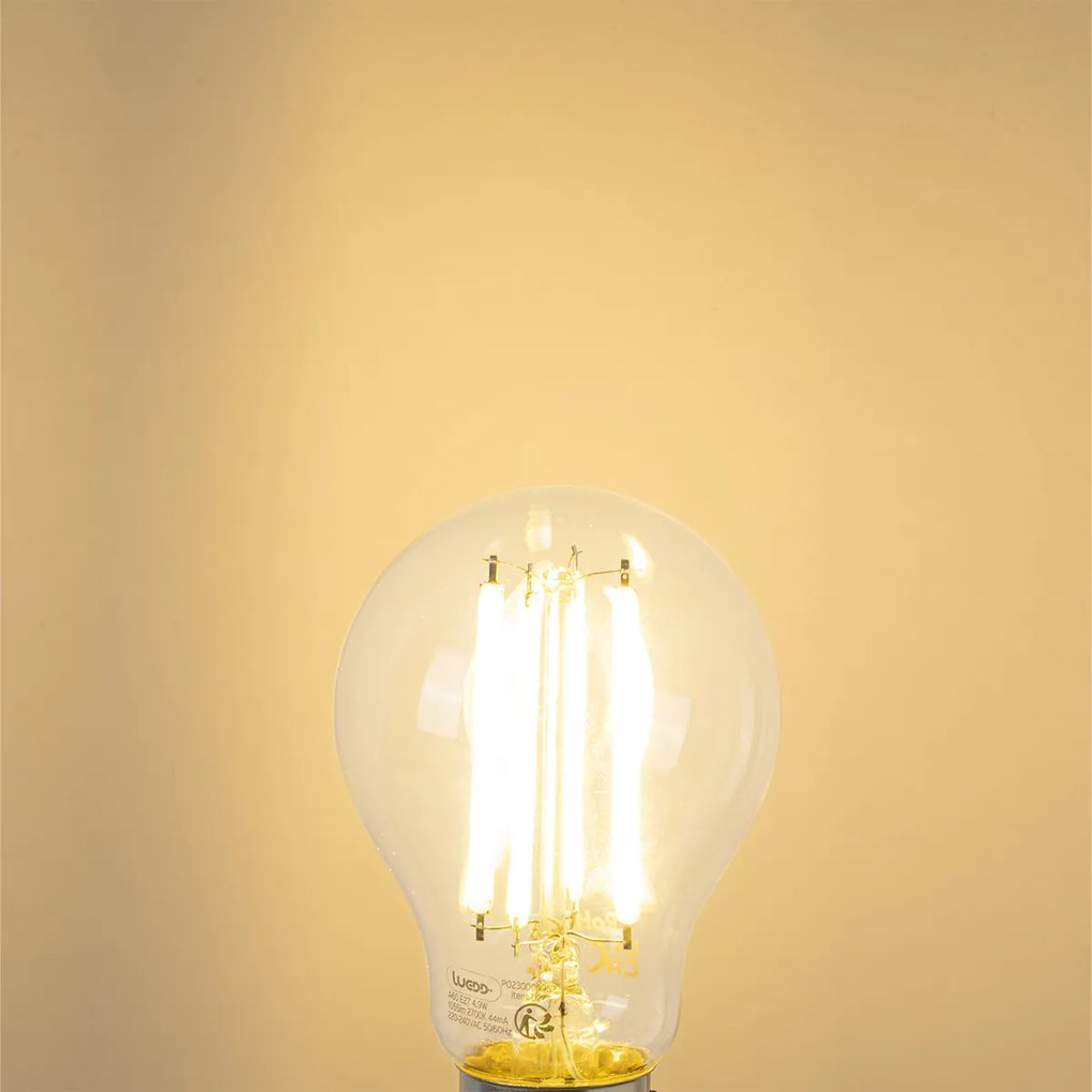 Sada 5 čirých LED žárovek E27 A60 4,9W 1055 lm 2700K