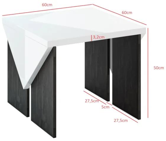 Prospero Konferenční stolek TRIP Barva: 90cm bílý lesk/k353