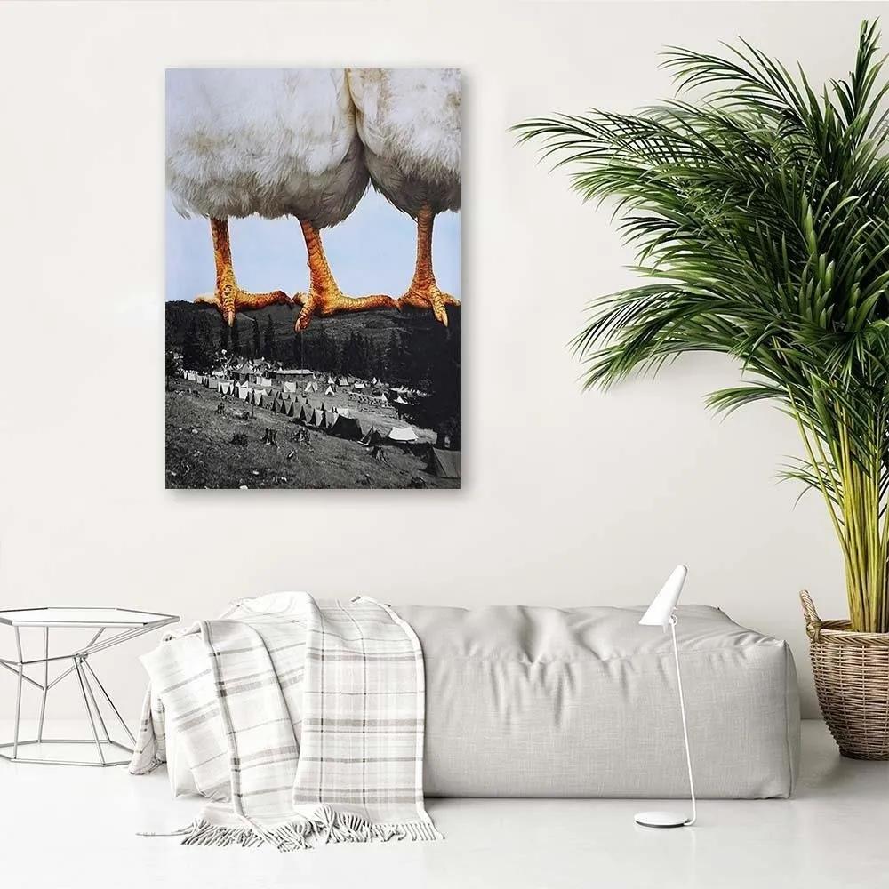 Gario Obraz na plátně Slepice stojící na horách - Lili Chartrand Rozměry: 40 x 60 cm