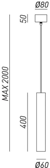 Il Fanale Girasoli, závěsné svítidlo z přírodní mosazi, 1xGU10 max.5W, prům.6cm, výška 40cm