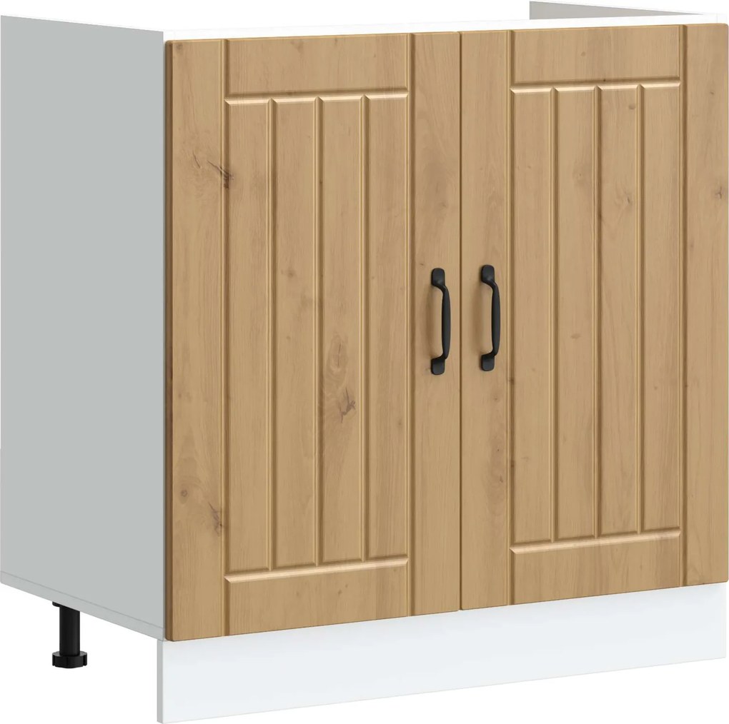 Skříňka pod dřez Lucca 2 ks Artisanový dub Kompozitní dřevo 3315020