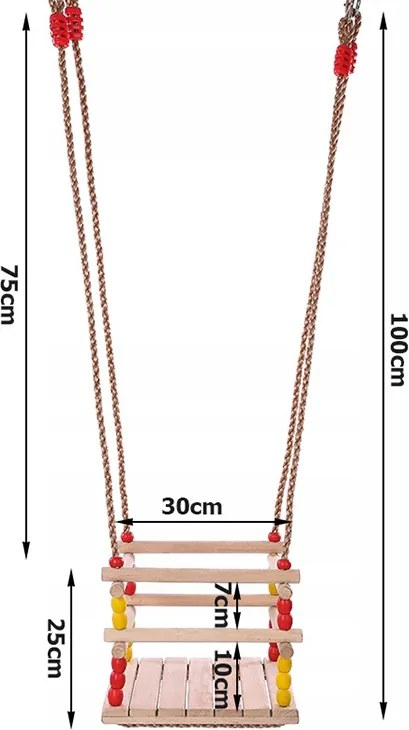Verk Group Dětská zahradní houpačka křeslo houpací křeslo dřevěné zábradlí pro zahradu home