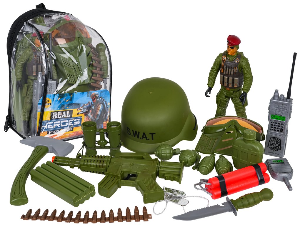 RKToys Dětská vojenská sada - 16 dílů