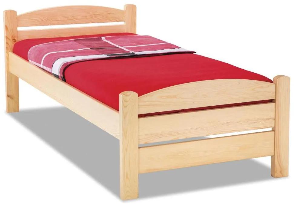 Krajča Jednolůžková postel z masivu Toro 100 x 200 cm Povrchová úprava: Brandy, Druh dřeva: Borovice