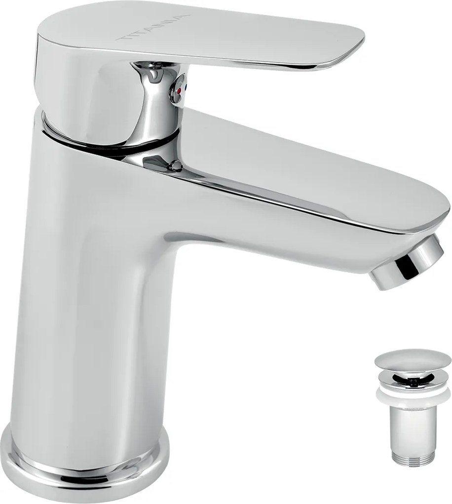 Novaservis Titania Pure umyvadlová baterie s odpadní soupravou, 90303,0