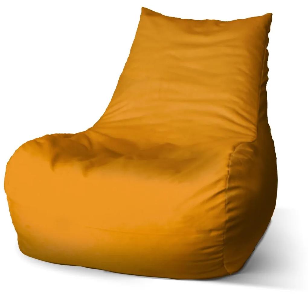 Sablio Sedací vak Bean Neonová oranžová - 60 x 70 x 70 cm