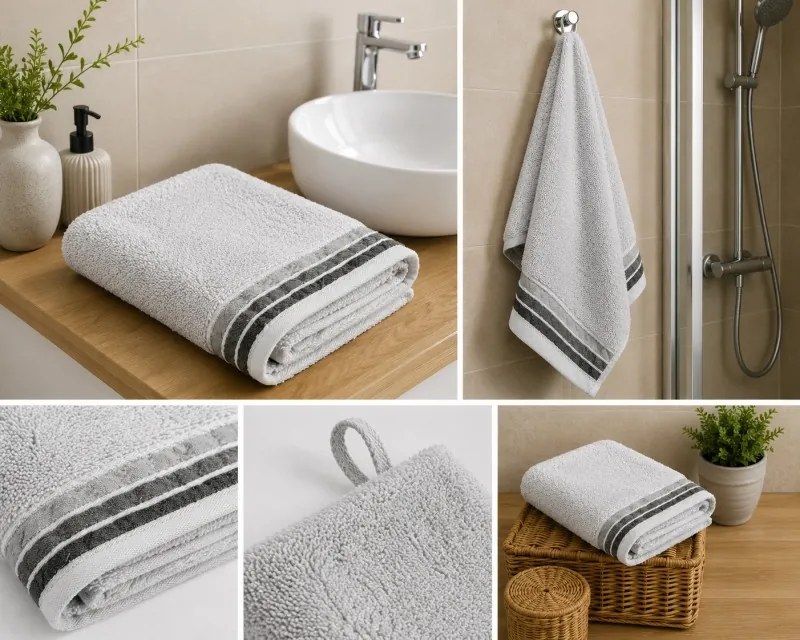 Bellatex Froté ručník a osuška kolekce Léga Šedá 50x100 cm
