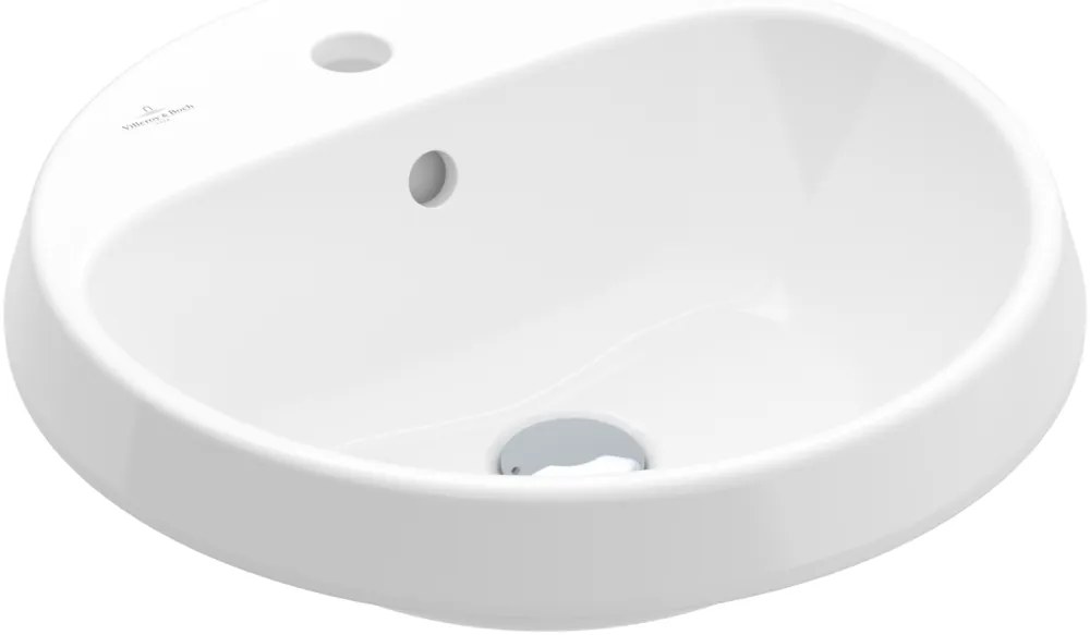 VILLEROY & BOCH Villeroy Boch Architectura - Zápustné umyvadlo, 450x450x170 mm, s přepadem, alpská bílá CeramicPlus 5A6545R1