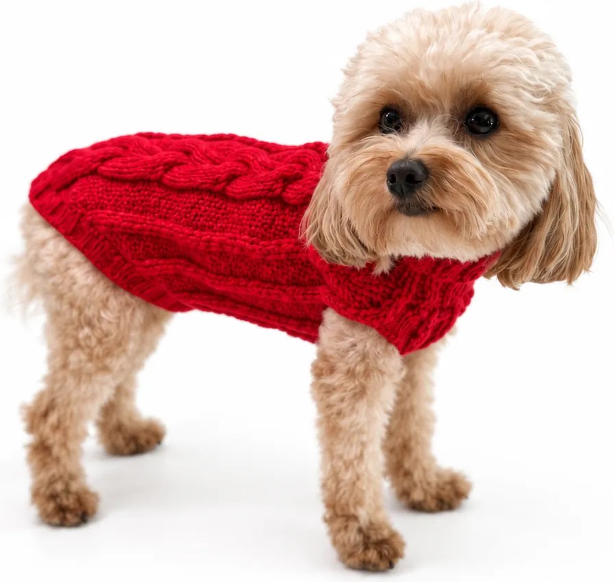 Pet Amour Amour svetr pro fenky a kočky red Velikost: 34