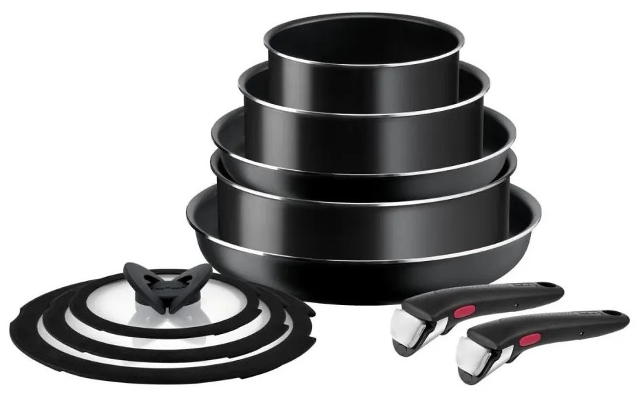 Tefal - Sada nádobí 10 ks INGENIO EASY COOK & CLEAN BLACK