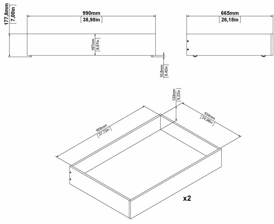 Tvilum Úložný prostor Simplicity 243 bílý lesk