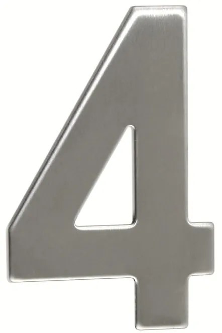 Domovní číslo "4", RN.95L, nerez
