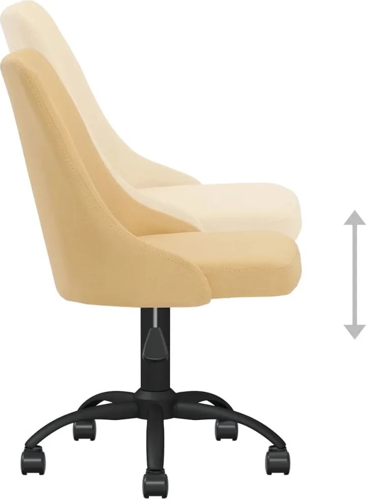 vidaXL Otočné jídelní židle 4 ks textil [3090171] Barva: Žlutá