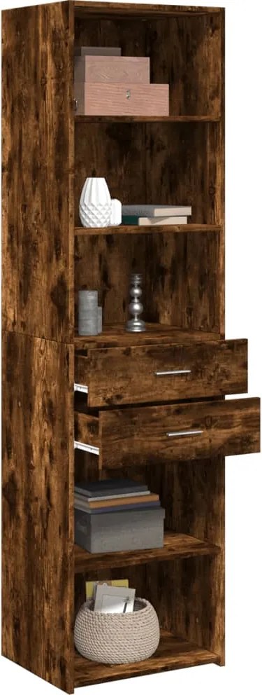 Skříň highboard kouřový dub 50 x 42,5 x 185 cm kompozitní dřevo 3281459