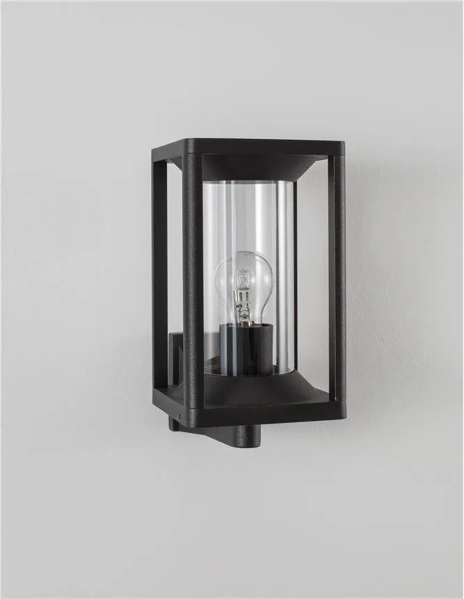 NV 9193101 Venkovní nástěnné svítidlo LOEVE antracitový hliník a čirý akryl E27 1x12W 220-240V IP65 bez žárovky - NOVA LUCE