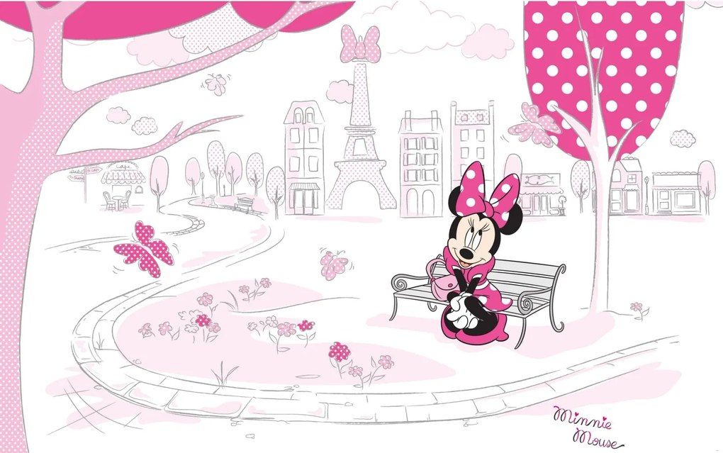 Komar Vliesová fototapeta Minnie in Paris 400 x 250 cm